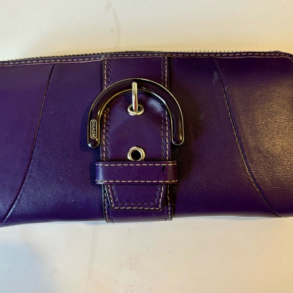 Coach | Bags | Coach Beautiful Purple Wallet Great Used Condition With ...